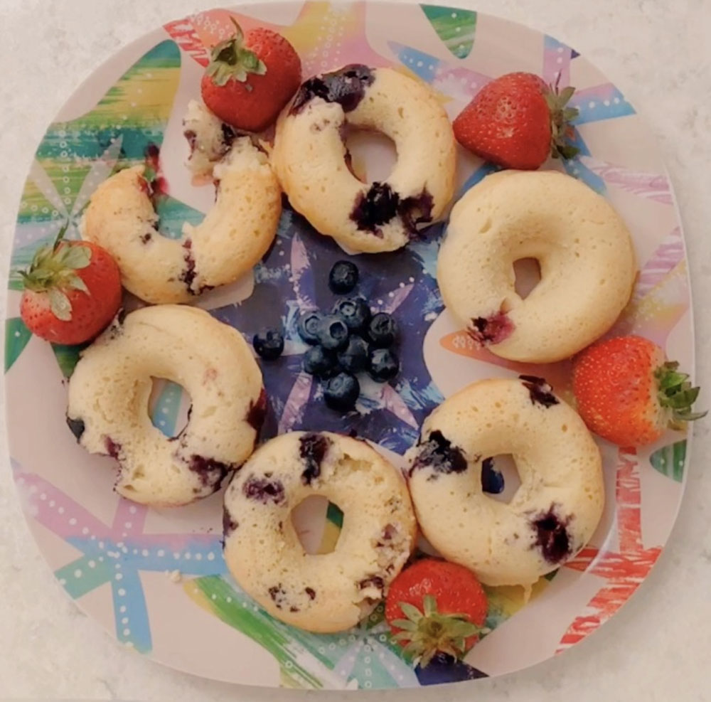 Baked Blueberry Donuts - Ashley Hawk RD